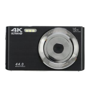 16x digital zoom camera, portable 2.8 inch screen 44mp 4k hd (black)