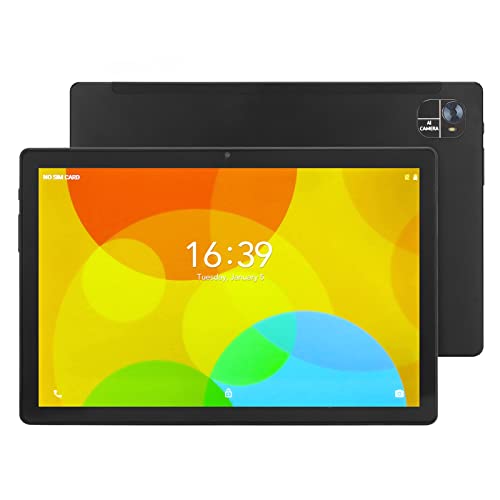 Airshi 10.1in Tablet, Smart Call Tablet Octa Core Processor 1920x1200 Resolution for Studying for Entertainment (Black)