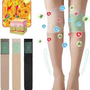 Ionic Correction Lymphatic Detoxification Long Tube Silk Stockings, Ionic Correction Over Knee Long Socks, Mugwort Acupressure Shaping Stretch Socks, Over Knee Thigh Socks (Skin 3PCS)