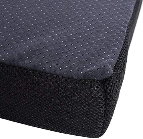 Seat Cushions for Office Chairs，Portable Memory Foam Seat Cushion for Coccyx Non Slip Bottom with Carry Handle,Washable Cover (Black)