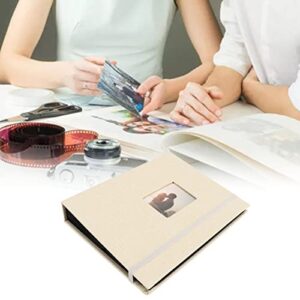 Photo Album, Mini Large Capacity Delicate Lightweight Photo Album for Ticket (Khaki)