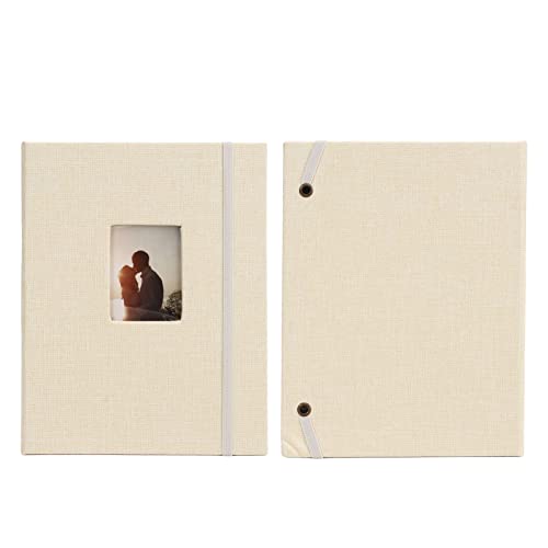 Photo Album, Mini Large Capacity Delicate Lightweight Photo Album for Ticket (Khaki)