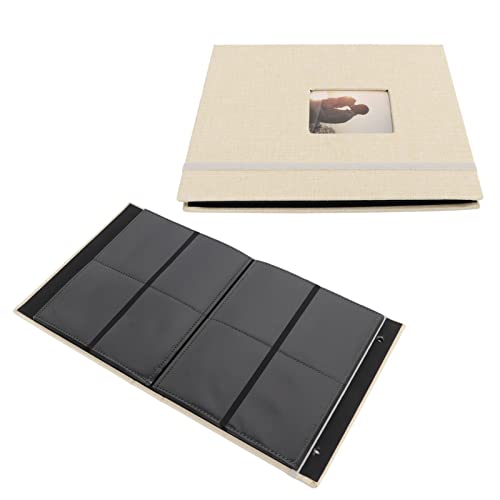 Photo Album, Mini Large Capacity Delicate Lightweight Photo Album for Ticket (Khaki)