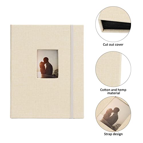 Photo Album, Mini Large Capacity Delicate Lightweight Photo Album for Ticket (Khaki)