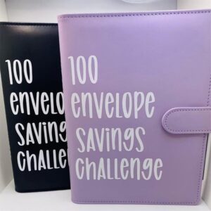 YiYLunneo 100 Envelope Challenge Binder,Easy & Fun Way to Save $5,050,Budget Binder Savings Challenge Book,Savings Challenges Budget Book Binder,Budget Planner Book for Budgeting (Color : Blue)