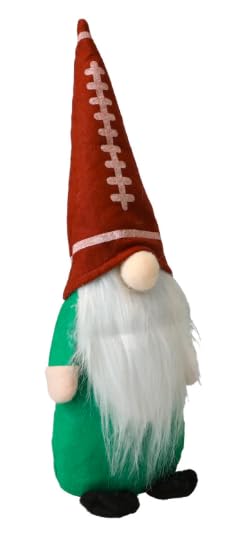 Gnomes Plush - Football Decor (2Pc Set) These Adorable Large Creatures are Perfect for Any Sports Team Fan - 14in Tall Stuffed Swedish Tomte Gnome - American Football Rugby Decoration