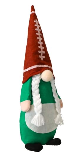 Gnomes Plush - Football Decor (2Pc Set) These Adorable Large Creatures are Perfect for Any Sports Team Fan - 14in Tall Stuffed Swedish Tomte Gnome - American Football Rugby Decoration