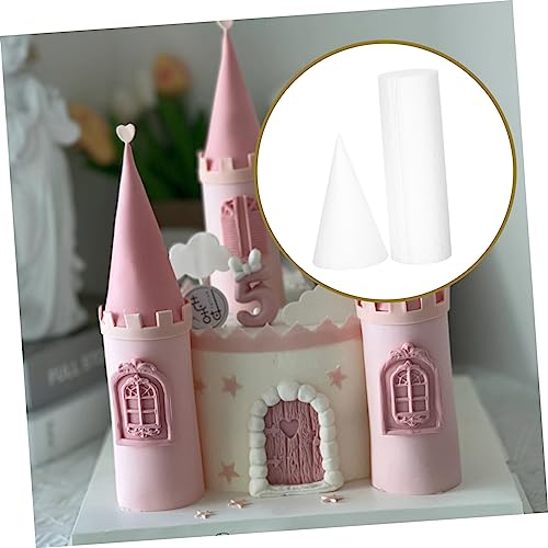 Abaodam 1 Set Dummy Cake Fake Cake Baking Practicing Tool Cake Photography Prop Cake Prop Simulated Cake Model Cake Dummy Tool Cake Diy Model Party Decor White Foam Party Supplies Wedding