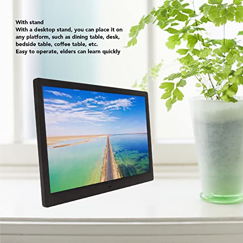 Digital Photo Frame, 100‑240V Digital Photo Album Remote Control for Video (US Plug)