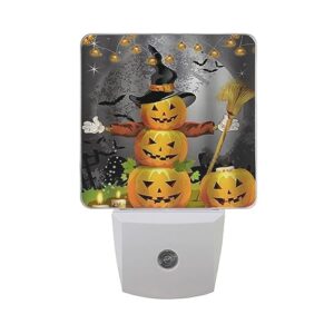 jstel halloween pumpkin night light plug in wall decorative,halloween nightlights with auto dusk to dawn sensor, halloween night lights plug into wall with light sensor