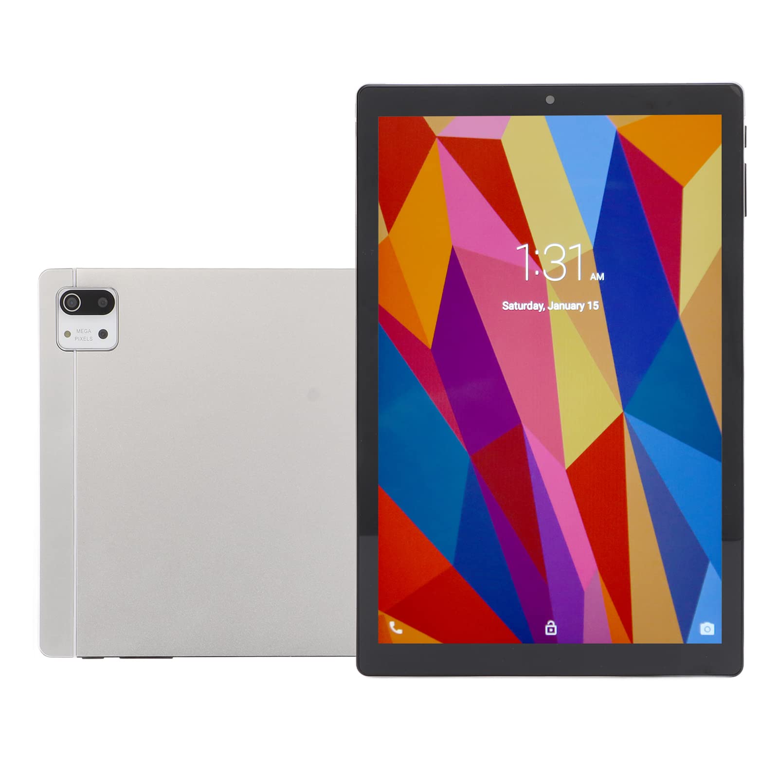 Kufoo Silver Tablet, 10.1 Inch Tablet 6GB RAM 128GB ROM for Android11 for Home (US Plug)