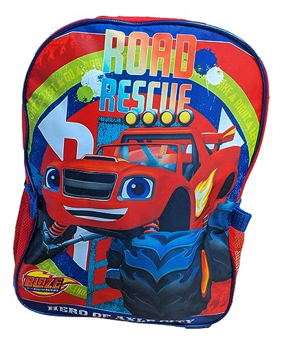 Ruz Blaze the Monster Machine Full Size 16 Inch Backpack with Detachable Lunch Box