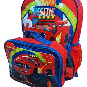 Ruz Blaze the Monster Machine Full Size 16 Inch Backpack with Detachable Lunch Box