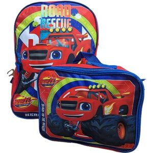 Ruz Blaze the Monster Machine Full Size 16 Inch Backpack with Detachable Lunch Box