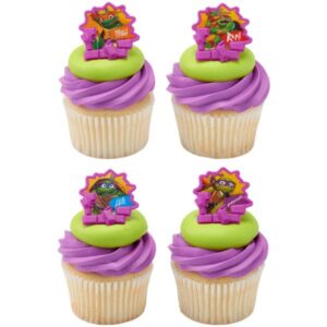 tmnt teenage mutant ninja turtle power 24 count cupcake rings toppers