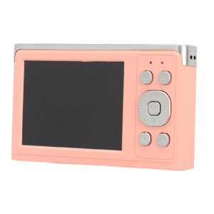 Compact Camera, 50MP Fill Light Portable Digital Camera, 2.88 Inch HD IPS Screen, 16X Zoom AntiShake for Travel (Pink)