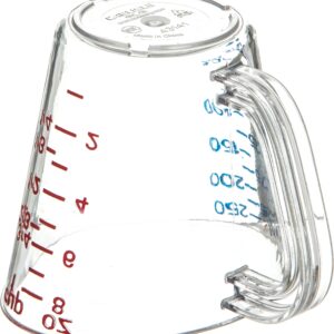 Carlisle FoodService Products 4314107 Commercial Plastic Measuring Cup, 1 Cup, Clear (Pack of 3)