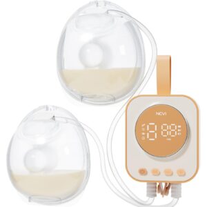 ncvi hands free wearable breast pump 8123, portable double electric pump, 4 modes 9 levels, combined with strong motor and wearable cups, 21/24/28mm, breastfeeding pump with lightweight, low noise