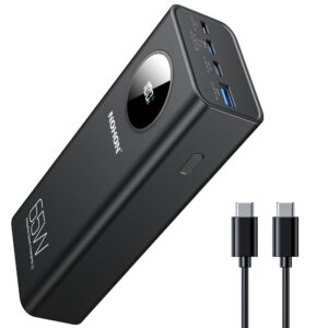 nohon power bank 26800mah portable charger: 65w fast charging usb c pd3.0 battery pack with led display | 4-port powerbank compatible with iphone 15 14 13 12 11 macbook ipad airpods samsung s series