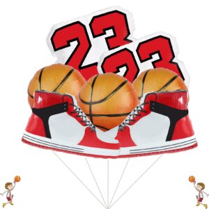 basketball balloons sports party supplies basketball shoes balloon basketball snesker shoes balloon for men teen boys birthday party decoration