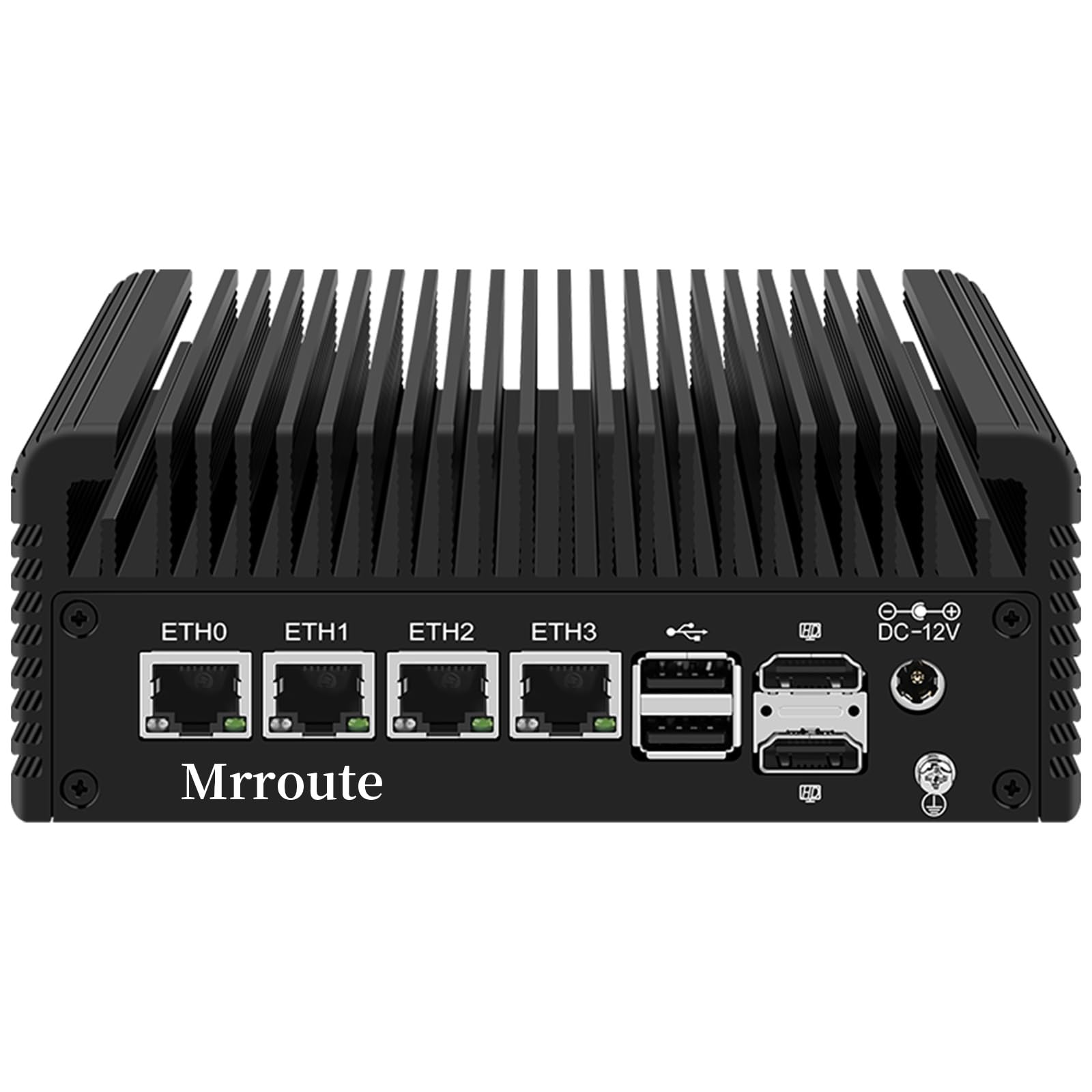 Mrroute Intel Alder Lake-N i3-N305 Fanless Mini PC with Win 11 DDR5 No RAM No SSD 4 Lans 3 Screens Display 2X HDMI&DP&Type-C Pocket Mini Desktop Computer