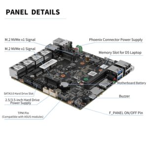 Mrroute Intel Alder Lake-N i3-N305 Fanless Mini PC with Win 11 DDR5 No RAM No SSD 4 Lans 3 Screens Display 2X HDMI&DP&Type-C Pocket Mini Desktop Computer