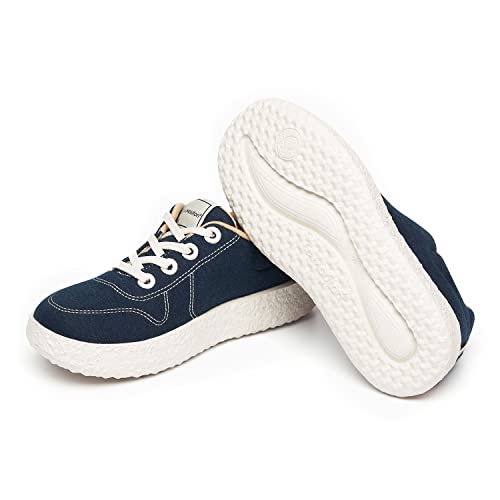 LE MOUTON Mate Merino Wool Comfortable Walking Shoes | Platform Shoes for Men and Women | Eco-Conscious Lightweight Walking Sneakers | Ladies Shoes Men's Fashion Sneakers Dark Navy