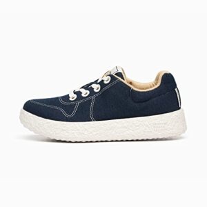 LE MOUTON Mate Merino Wool Comfortable Walking Shoes | Platform Shoes for Men and Women | Eco-Conscious Lightweight Walking Sneakers | Ladies Shoes Men's Fashion Sneakers Dark Navy