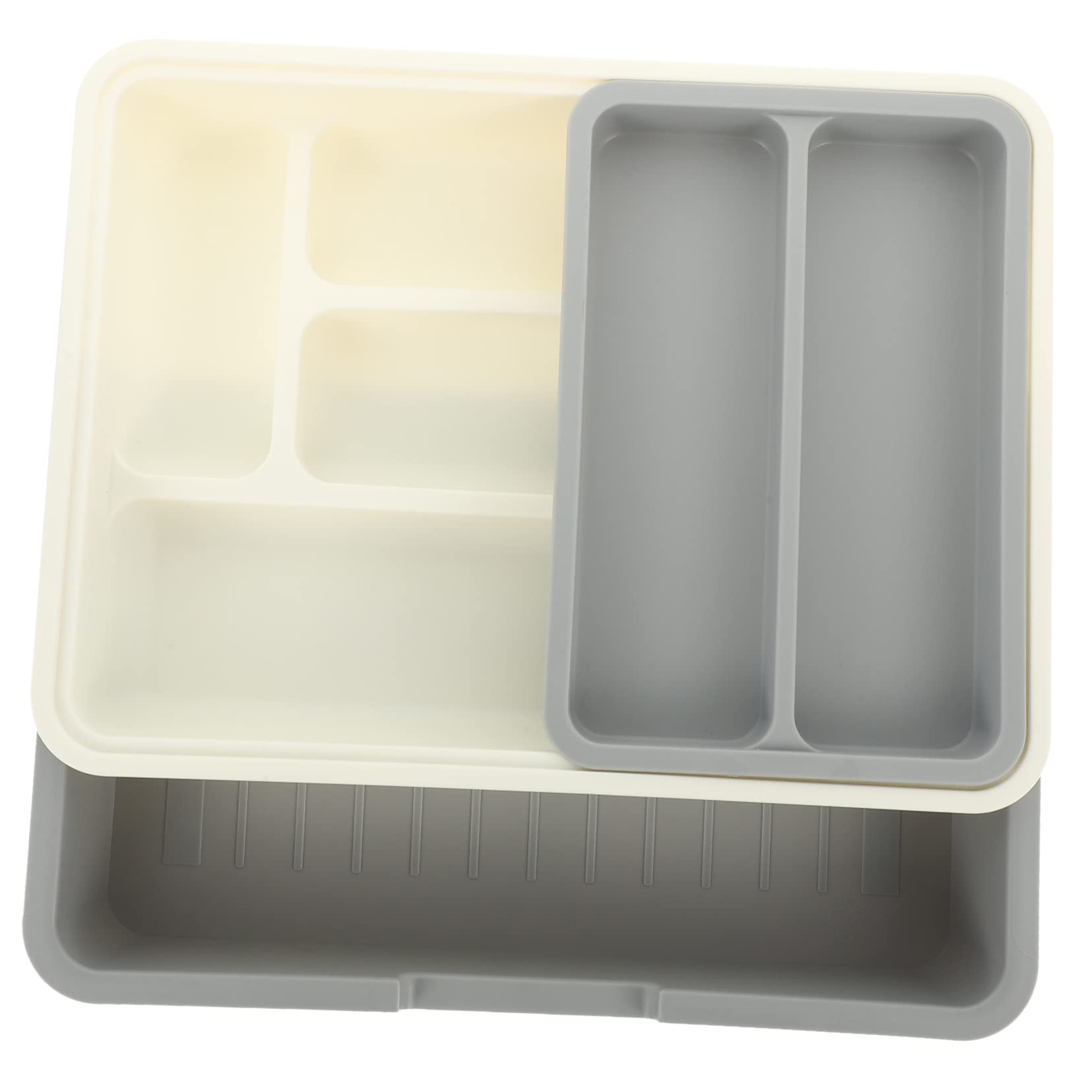 KJHBV 1 Set Compartment Cutlery Box Kitchen Drawer Organization Silverware Organizer Utensil Tray Kitchen Cutlery Tray Plastic Organizers Portable Utensil Holder Pp Fork Spoon Detachable