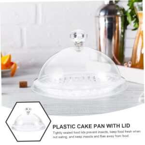 Didiseaon Cake Stand with Dome, Cake Holder Serving Platter Cake Plate Server for Restaurant Snack Party Supply