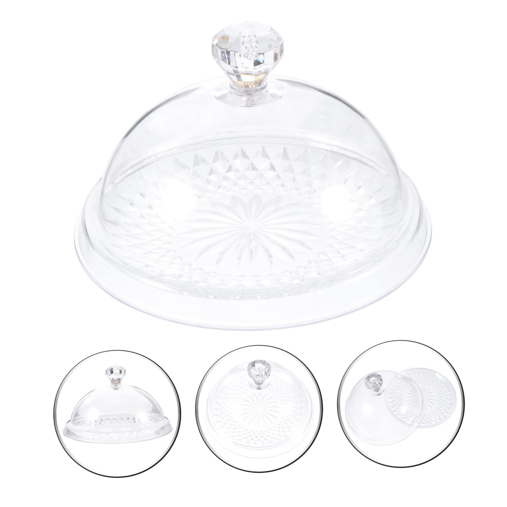 Didiseaon Cake Stand with Dome, Cake Holder Serving Platter Cake Plate Server for Restaurant Snack Party Supply