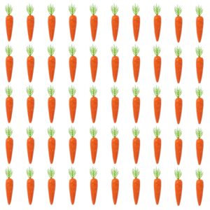 honbay 50pcs mini artificial carrots ornament foam fake small carrots models decorative bunny carrots vegetable for diy crafts easter party home decoration photo props