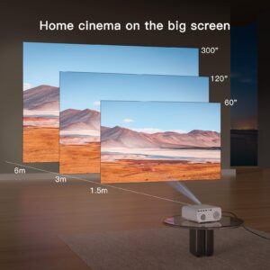 [Electric Focus] 4K Projector with WiFi and Bluetooth 5.2, TOPONNY C12 Native 1080P 500 ANSI Video Projector, P2P Mirroring Portable Outdoor Movie Projector, Smart Home Projector for Phone/PC/TV Stick