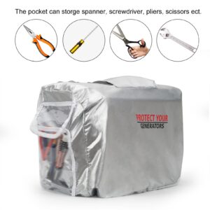 Gleegi Generator Cover for Honda Generator EU2200i EU2200ic EU2000i EU2000ic Companion for Honda Power Equipment Polyester Fabric Weatherproof Outdoor Generator accessories