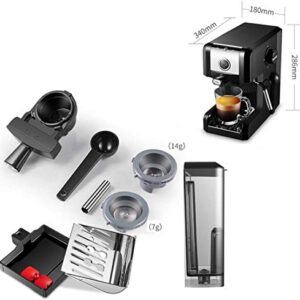 ROLTIN Coffee Machine Espresso Coffee Machine Maker 20 Bar, Capuccino, Frothing Milk Foam, 1250W,Steam Nozzle Capacity 0.97L Removable Drip Tray Compatible with Preparing Drinks