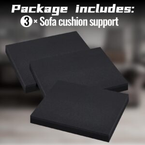 Drydiet Couch Cushion Support 27" x 20" x 1.5" Foam Couch Supports for Sagging Cushions Furniture Couch Cushion Inserts Sofa Seat Support Sofa Replacement Parts to Fix Sagging Sofa Chairs(3 Pcs)