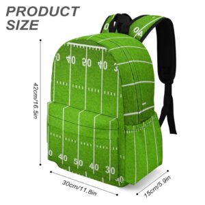 American Football Field Travel Backpack Lightweight 16.5 Inch Computer Laptop Bag Casual Daypack for Men Women