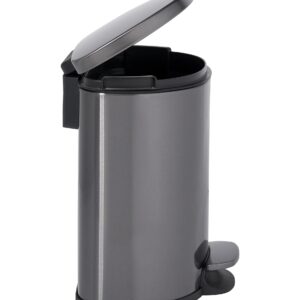 Bundle of Rubbermaid 12G Step-On Trash Can with Rubbermaid 1.6G Semi-Round Step-On Wastebasket