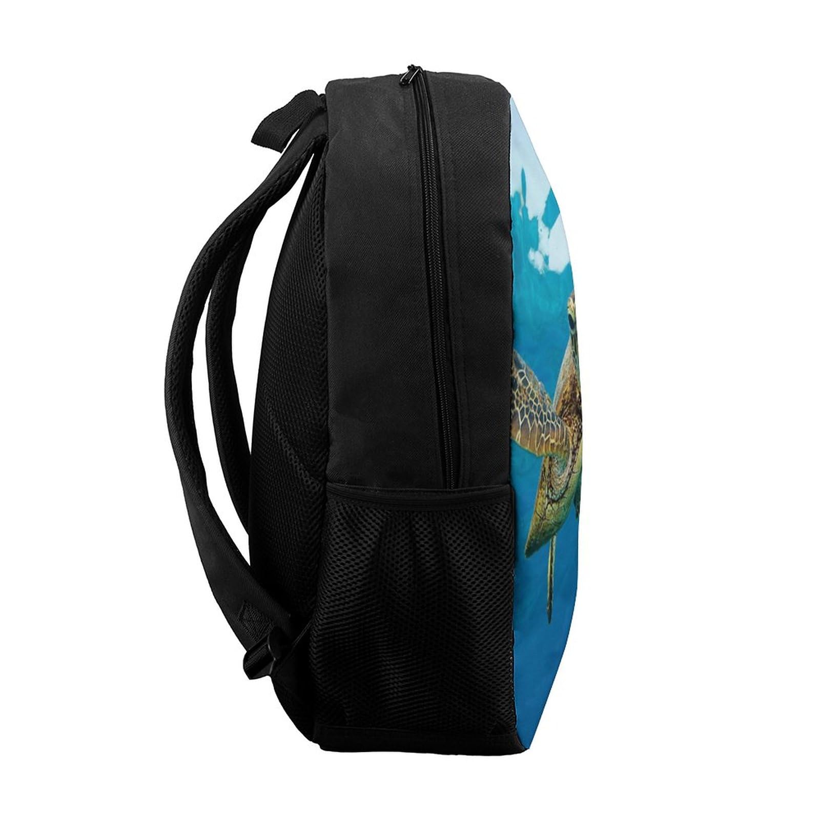 Sea Turtle Travel Backpack Casual 17 Inch Large Daypack Shoulder Bag with Adjustable Shoulder Straps