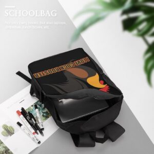 I Love Cock Rooster2 Travel Backpack Casual 17 Inch Large Daypack Shoulder Bag with Adjustable Shoulder Straps