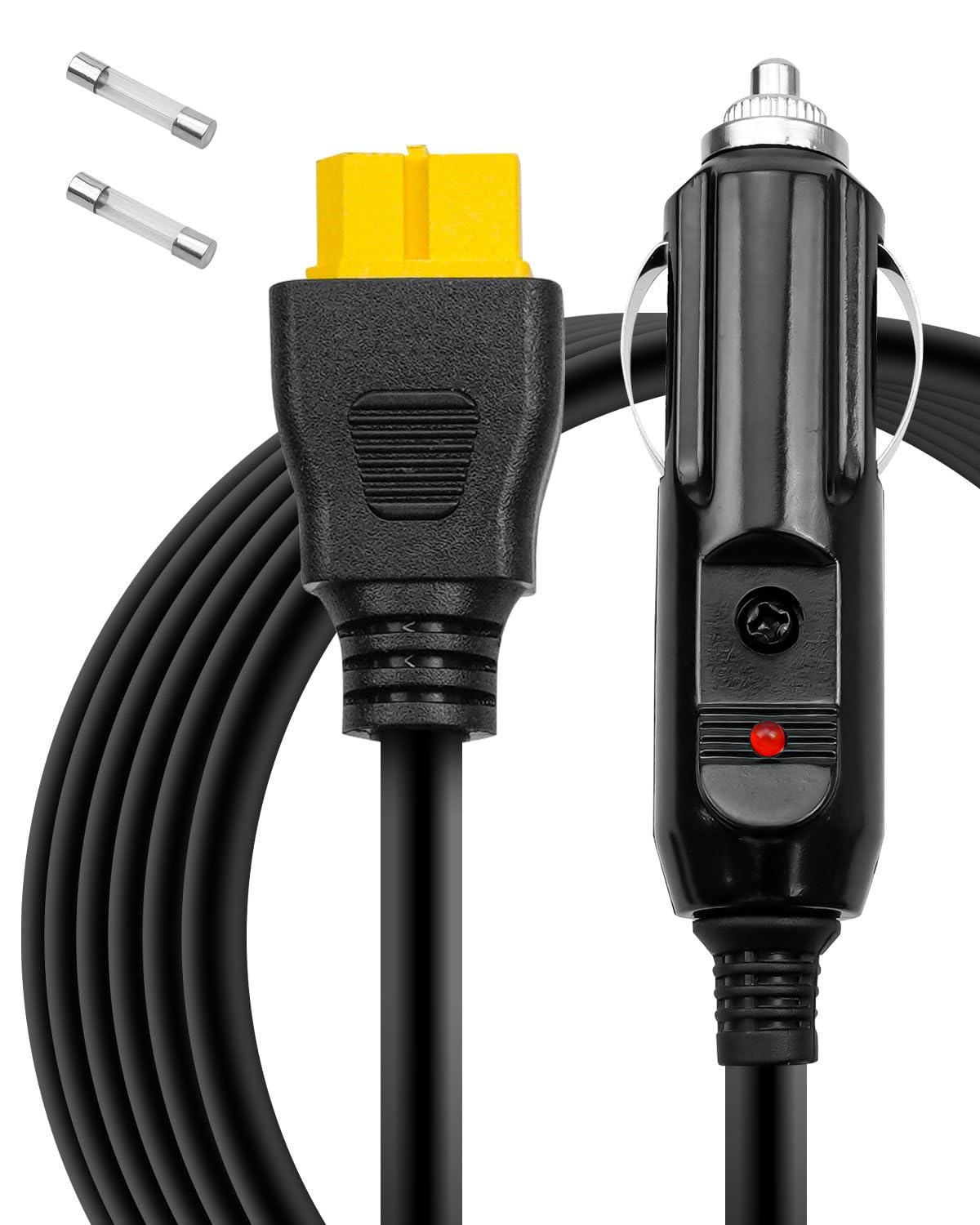 12V/24V Car Charger Cable Fit for Ecoflow Delta River Series Bluetti EB55 Anker 757 767 More XT60 Connector Multifunctional Portable Charging Cable