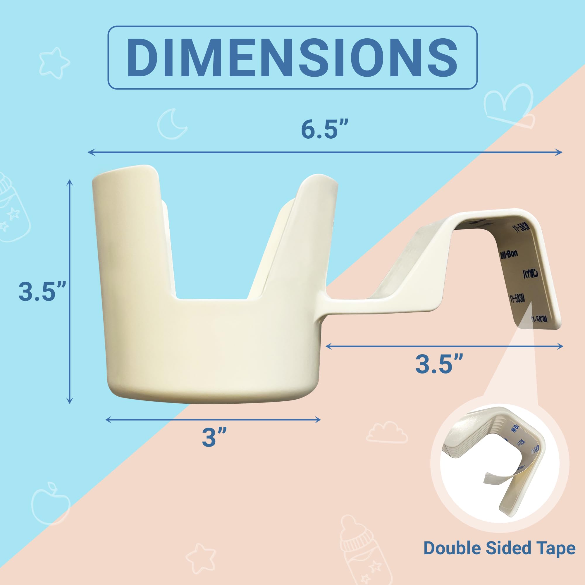 Cup Holder Compatible with IKEA Antilop - Cupholder Accessory for Chair w/Double Sided Tape - Compatible IKEA High Chair Accessories for Kids