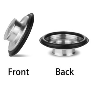 Buumook 2 Pcs Kitchen Sink Drain Stopper for Most Sinks, Anti-Clogging Sink Drain Plug with Stainless Steel Body, Rubber