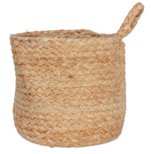 Creative Co-Op Various Round Braided Jute Nesting Handles, Natural, Set of 3 Basket