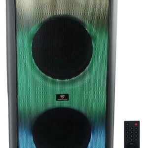 Rockville BASS Party 10 Dual 10 inch Portable Battery LED Party Bluetooth Speaker