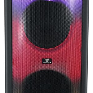 Rockville BASS Party 10 Dual 10 inch Portable Battery LED Party Bluetooth Speaker