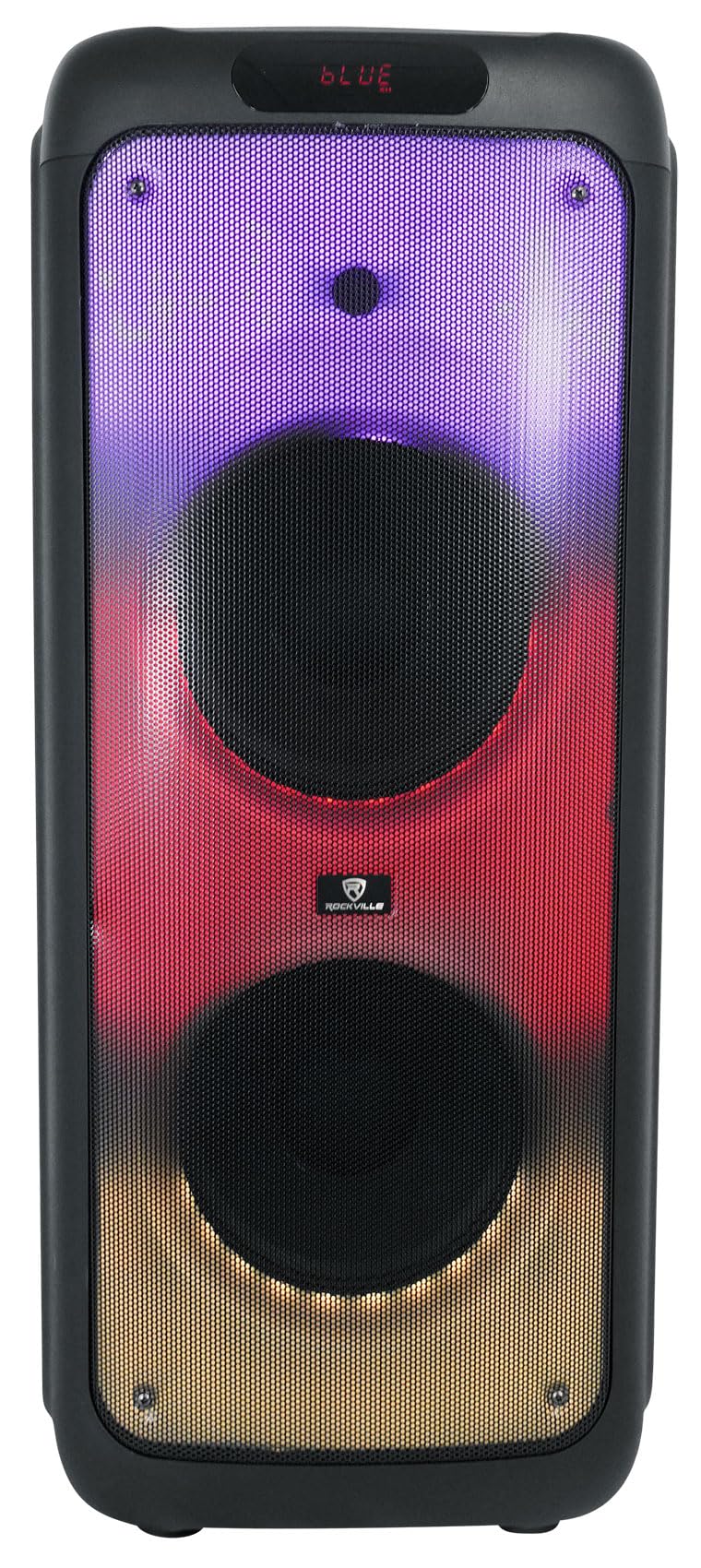 Rockville BASS Party 10 Dual 10 inch Portable Battery LED Party Bluetooth Speaker