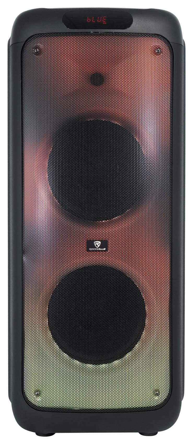 Rockville BASS Party 10 Dual 10 inch Portable Battery LED Party Bluetooth Speaker