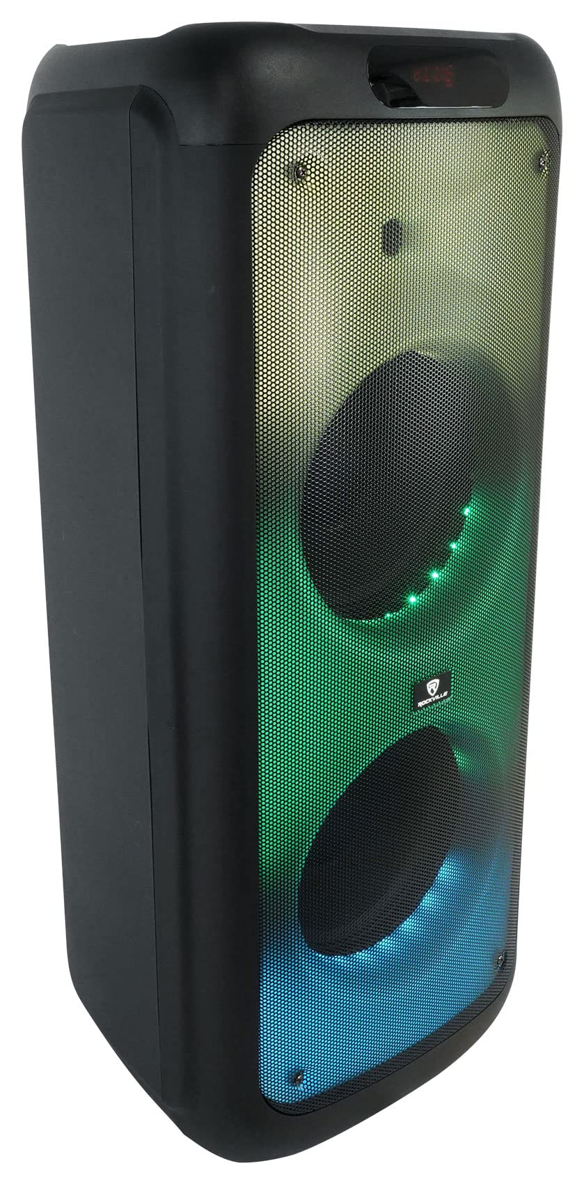 Rockville BASS Party 10 Dual 10 inch Portable Battery LED Party Bluetooth Speaker