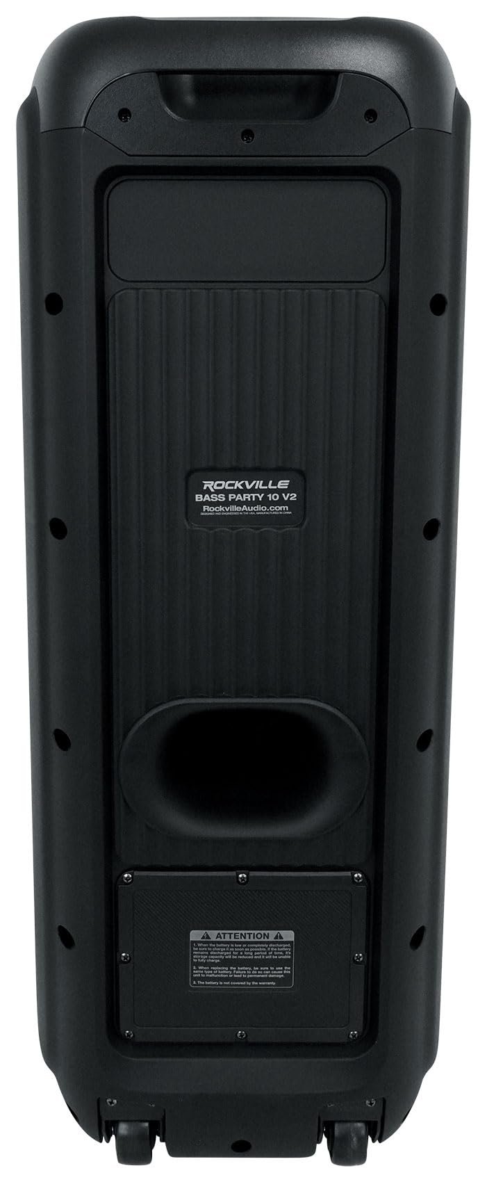 Rockville BASS Party 10 Dual 10 inch Portable Battery LED Party Bluetooth Speaker